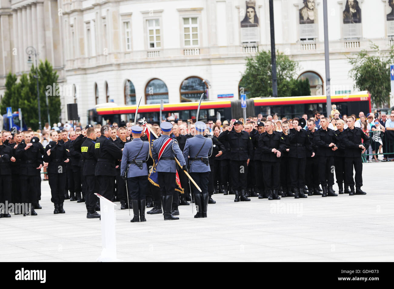 Warsaw, Poland. 16th July, 2016. New police offers took their oaths in ...