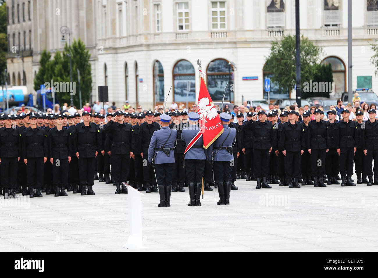 Warsaw, Poland. 16th July, 2016. New police offers took their oaths in ...
