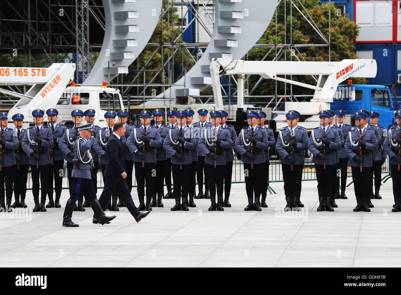 Warsaw, Poland. 16th July, 2016. Polish President Andrzej Duda attended ...