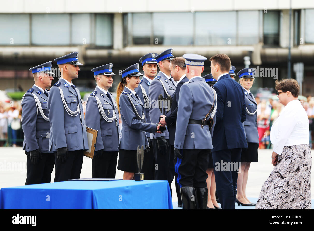 Warsaw, Poland. 16th July, 2016. Polish President Andrej Duda handed ...