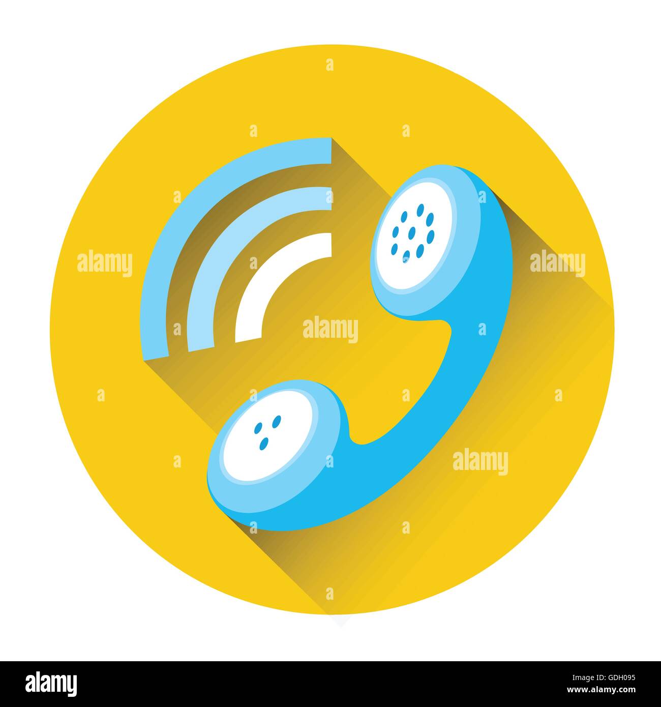 Phone Receiver Outgoing Call Icon Stock Vector Image & Art - Alamy
