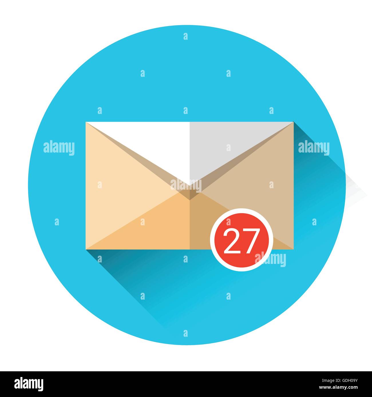 Envelope Email Icon Inbox Message Send Business Mail Stock Vector Image ...