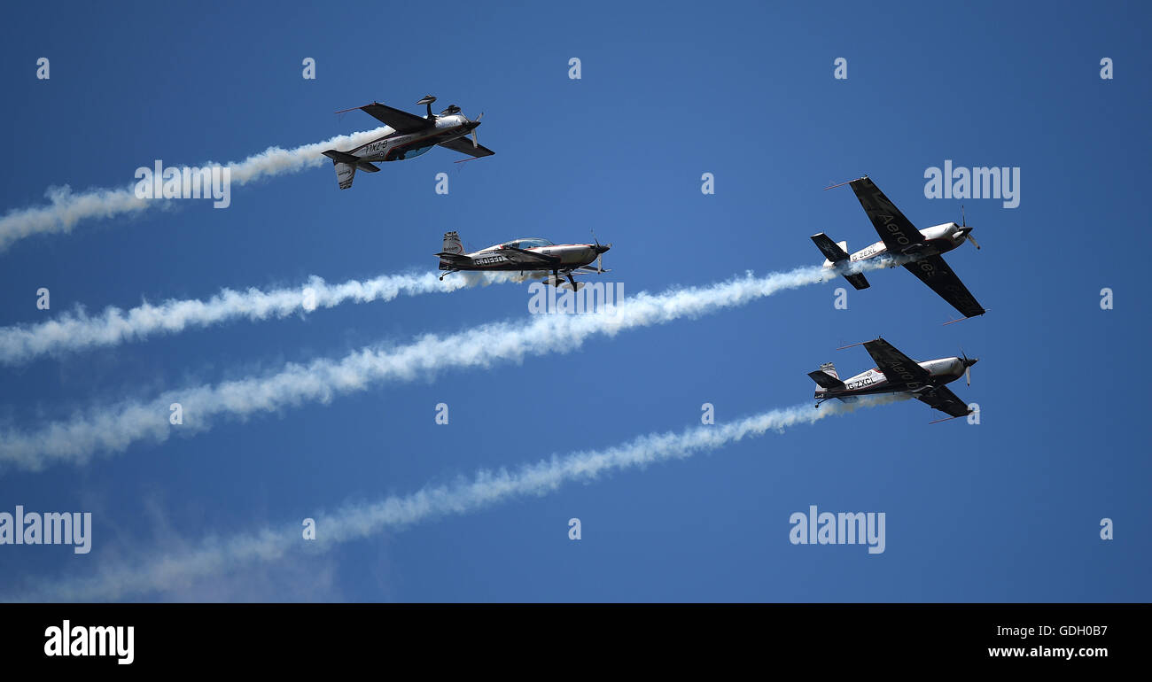 The Blades display team perform at the Farnborough International ...