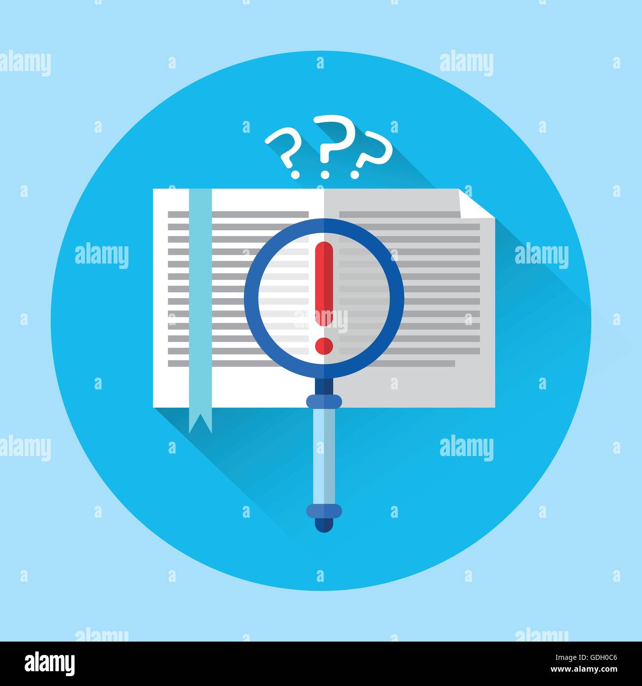 Open Notebook With Question Mark School Homework Workplace Angle View ...