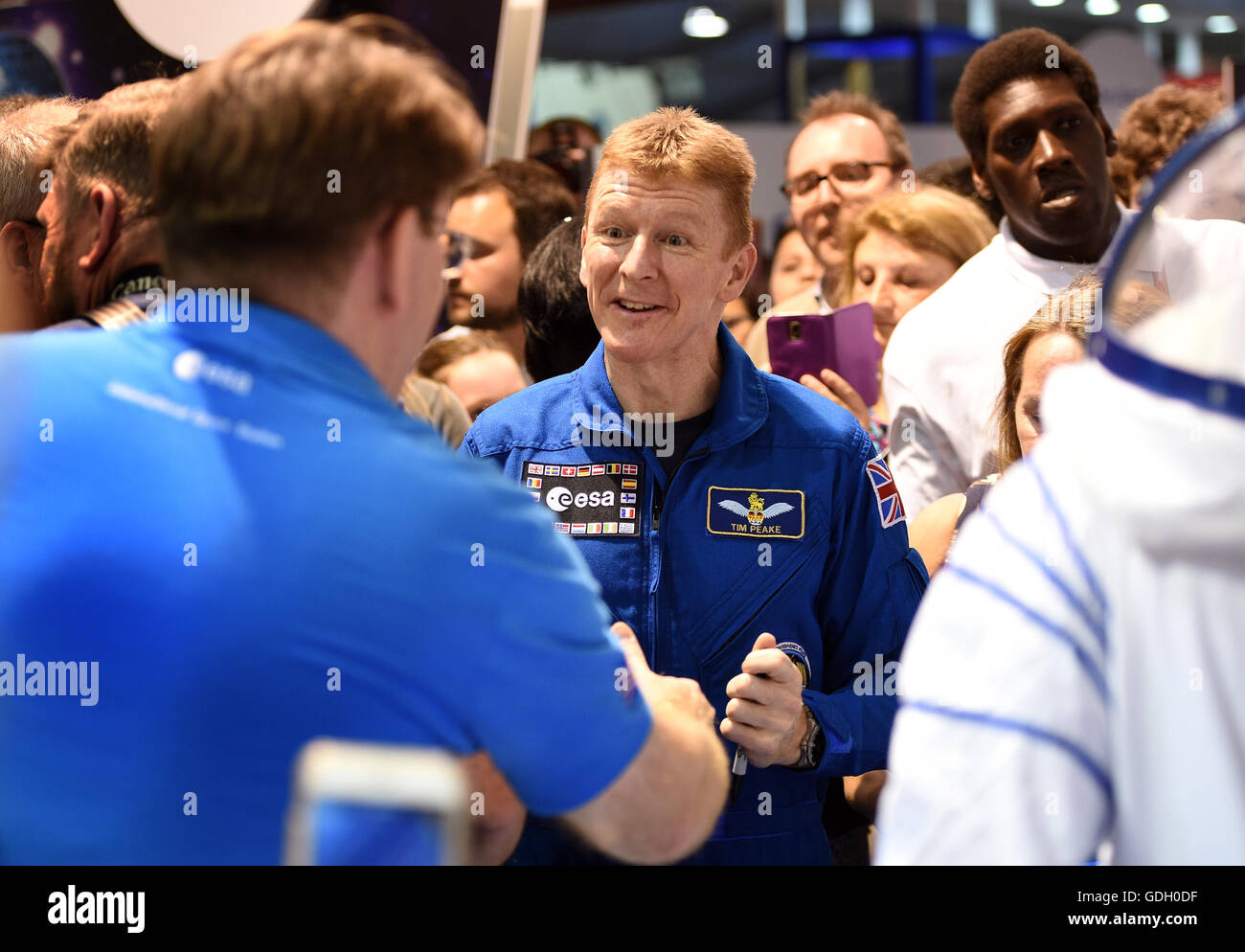 British astronaut Major Tim Peake, meets members of the public inside ...