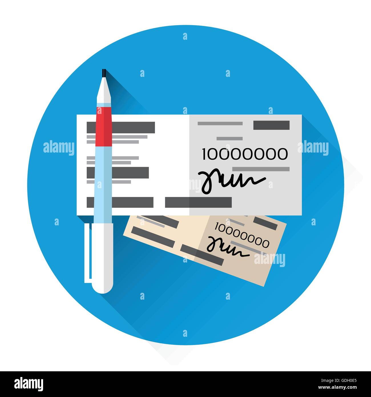 Financial Bill Document Check Book Icon Stock Vector Image & Art - Alamy