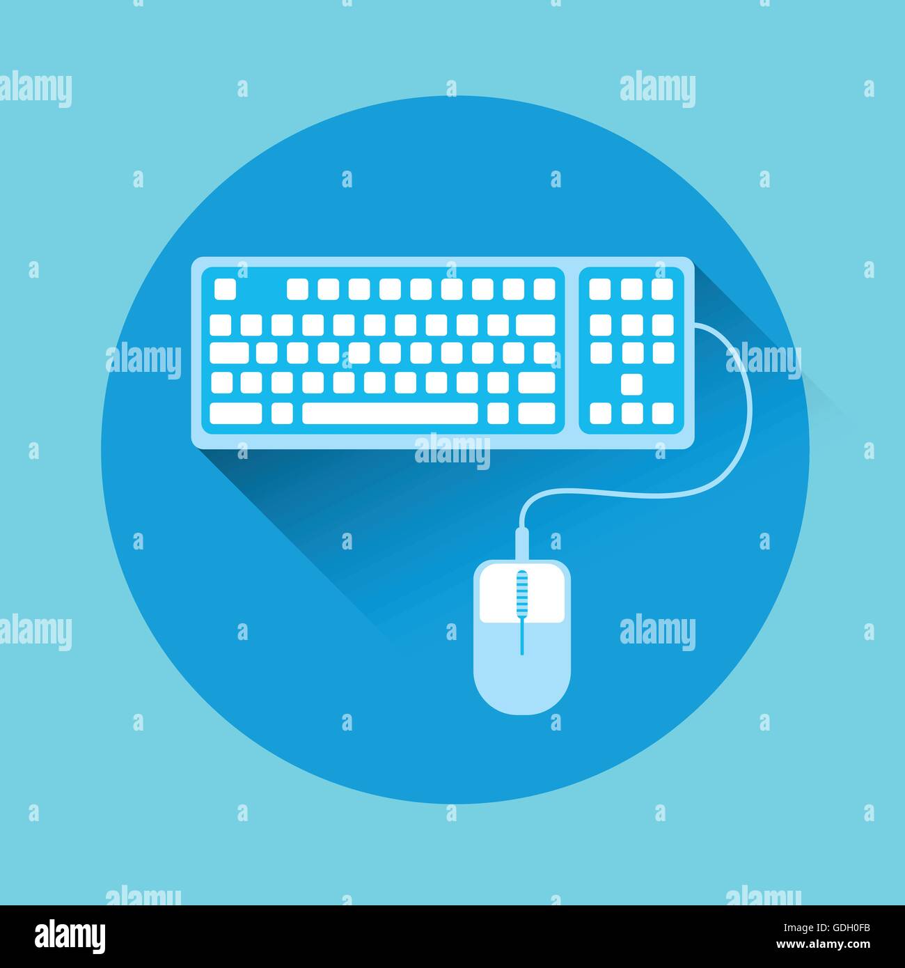 Computer Keyboard Mouse Colorful Icon Stock Vector Image & Art - Alamy
