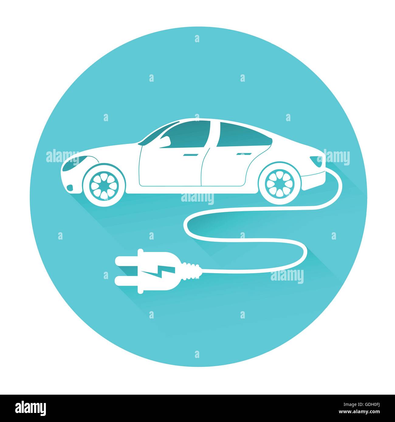 Charging electric car driver Stock Vector Images - Alamy