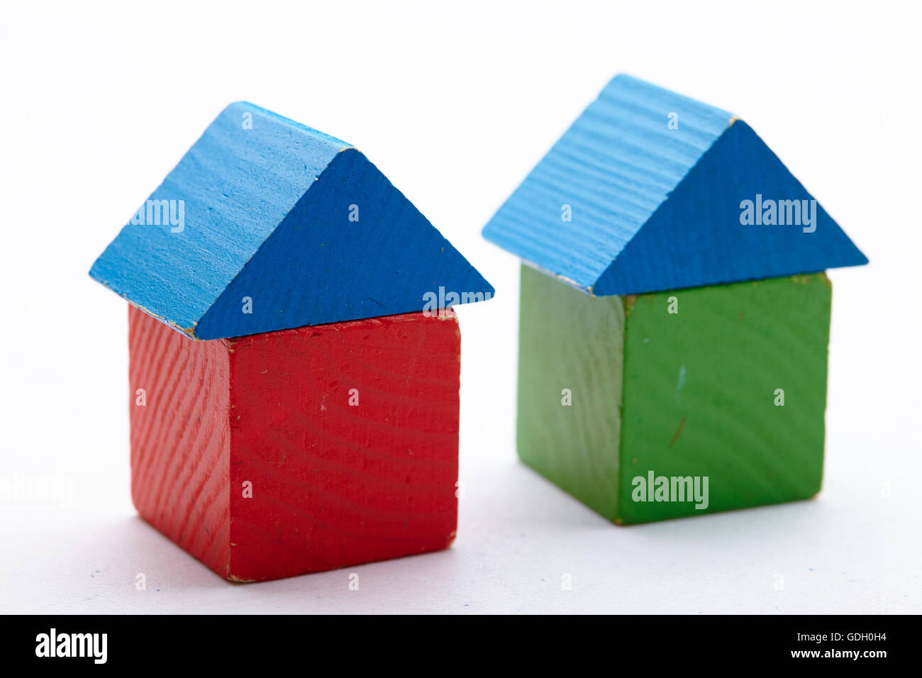 House made of wooden blocks Stock Photo - Alamy