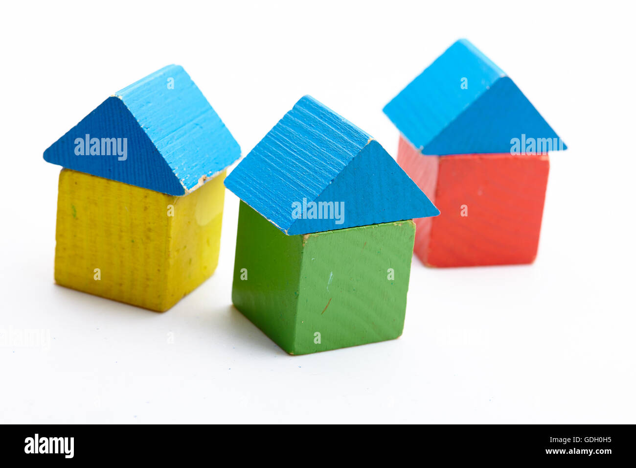 House made of wooden blocks Stock Photo - Alamy