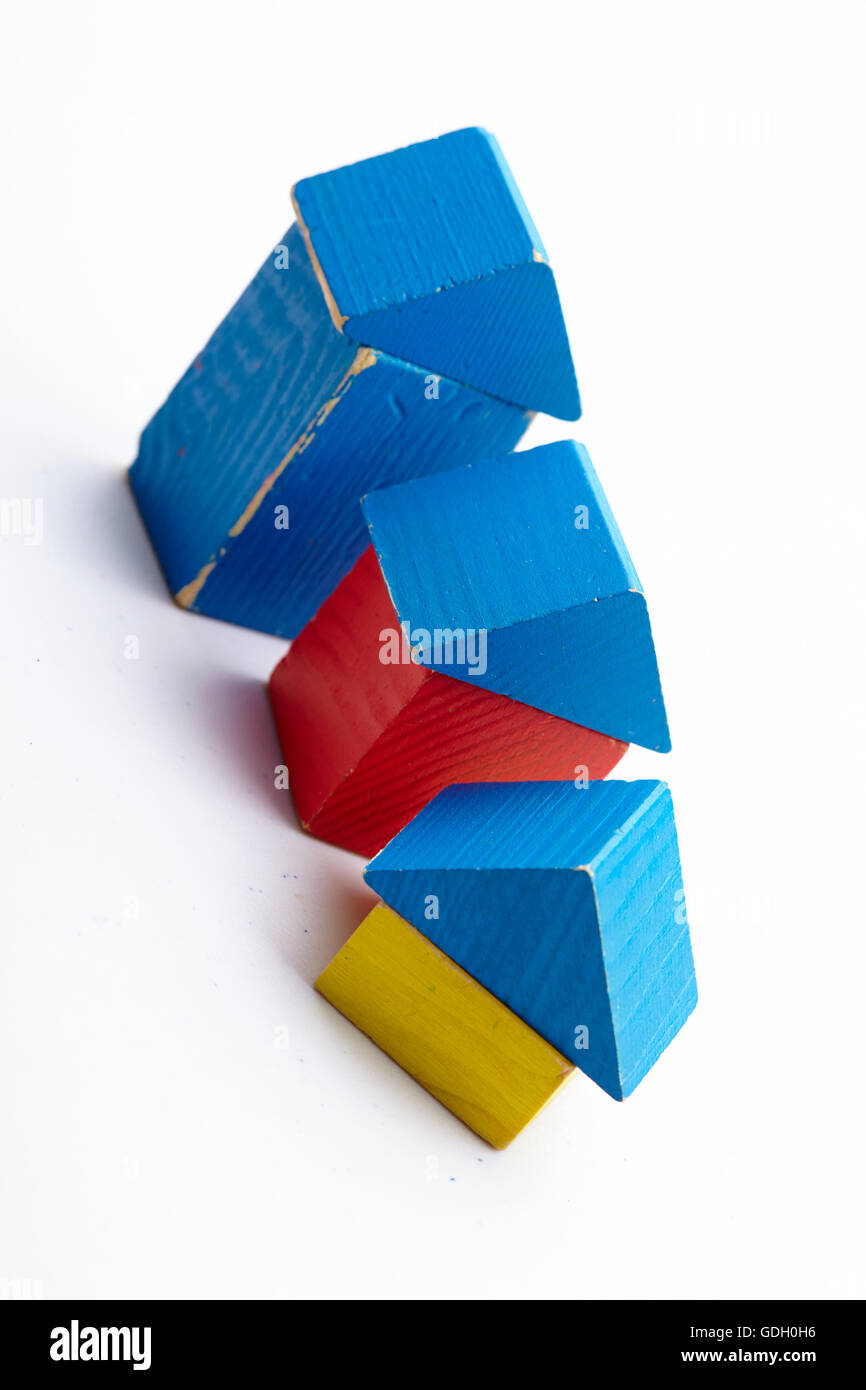 House made of wooden blocks Stock Photo - Alamy