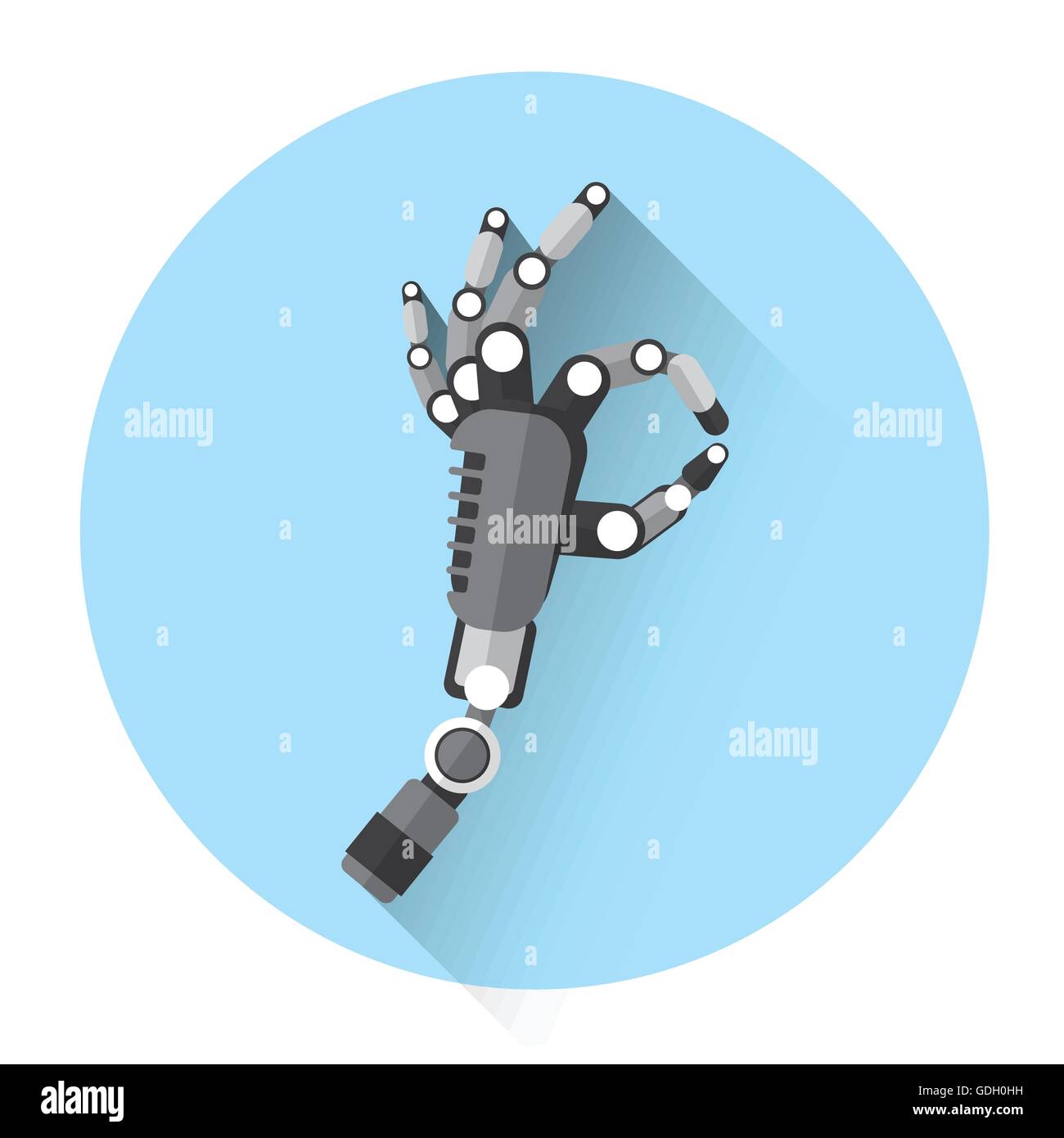 Modern Robot Hand Okay Finger Gesture Icon Stock Vector Image & Art - Alamy