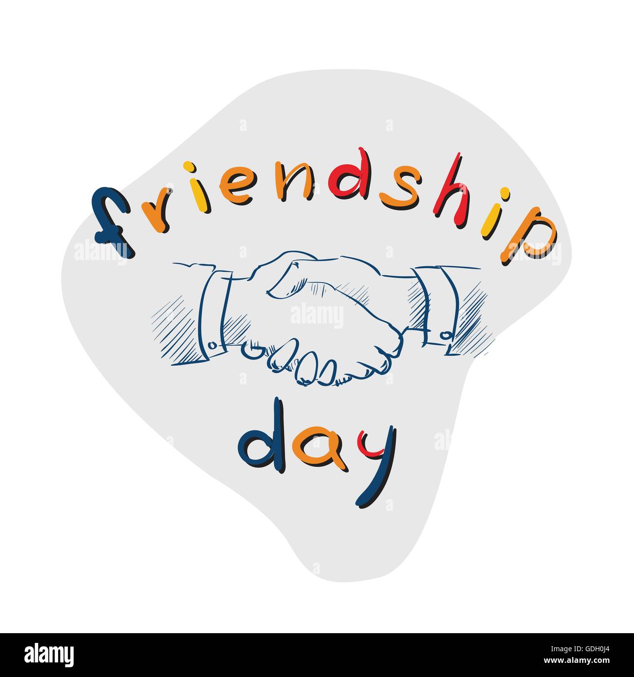Hand draw sketch friendship Cut Out Stock Images & Pictures - Alamy