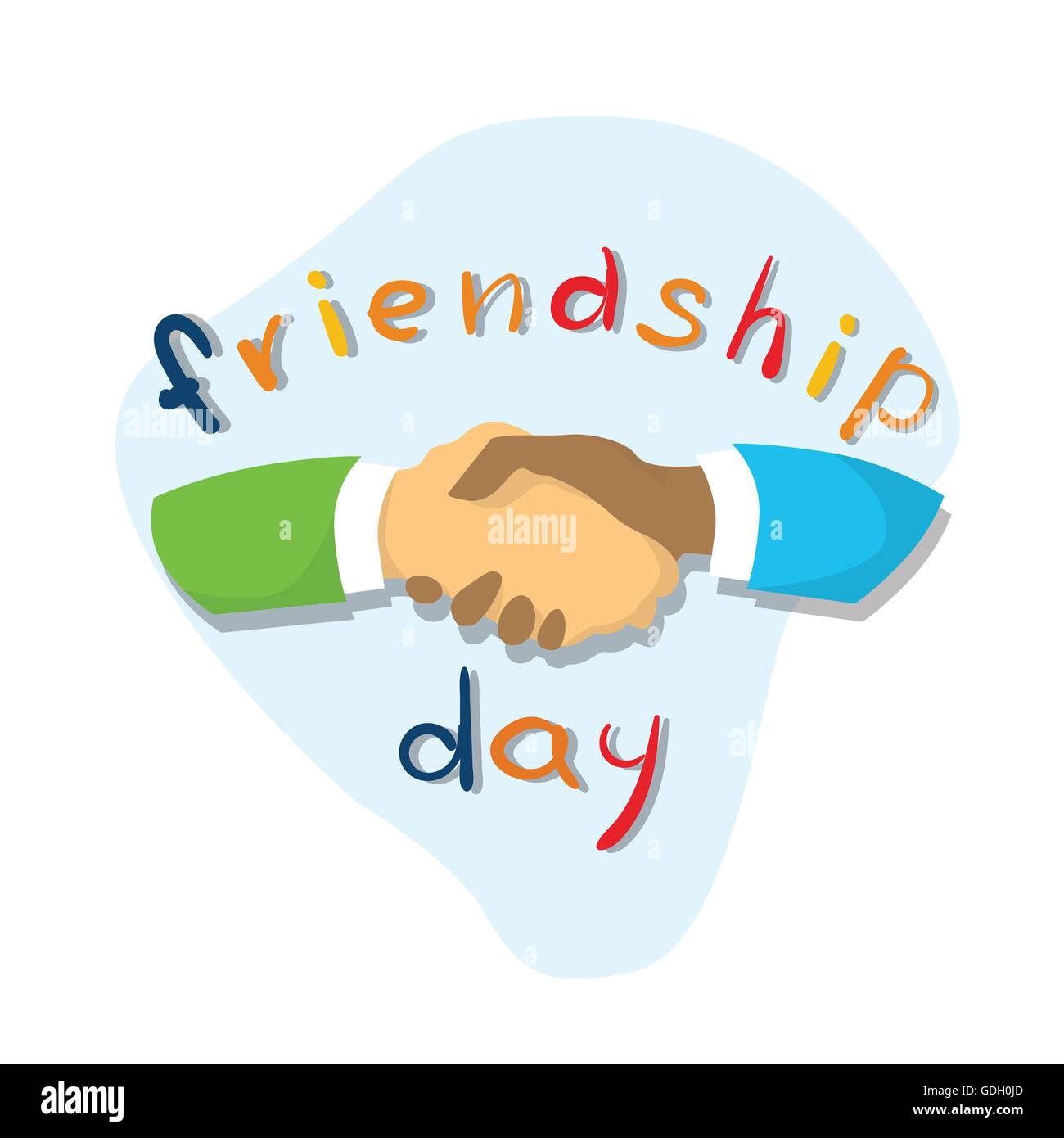 Hands Shaking Friendship Day Stock Vector Image & Art - Alamy