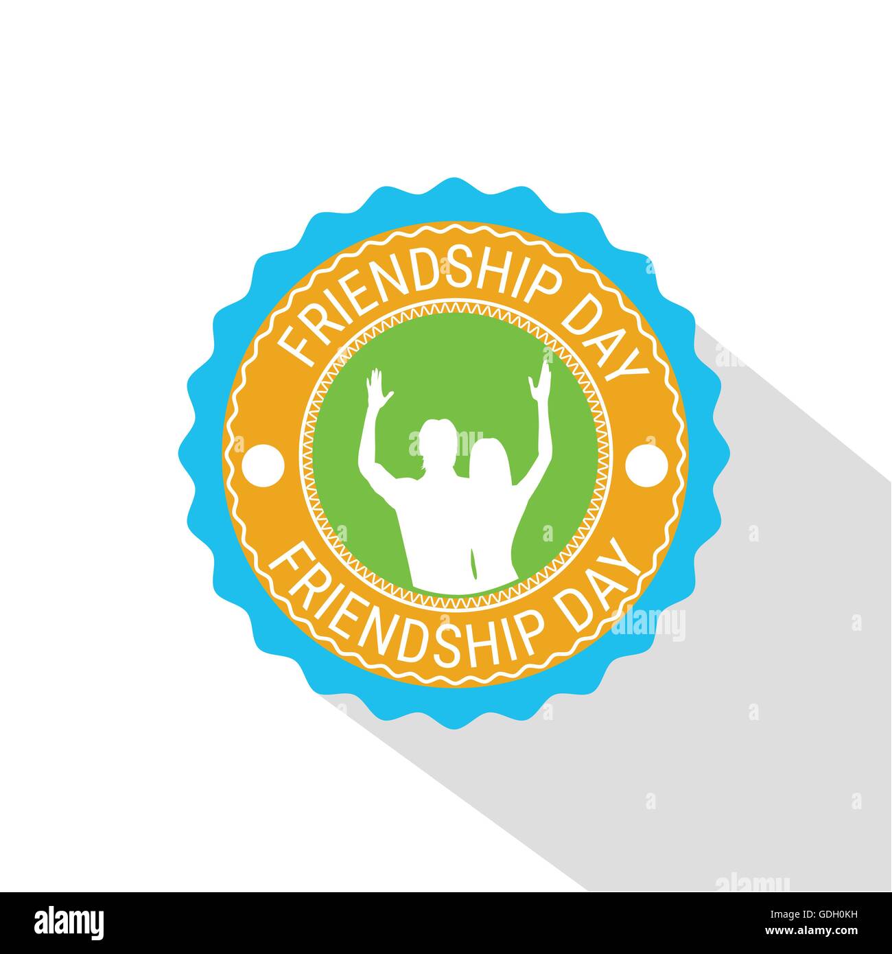 Friendship Day Stamp Pin Friend Holiday Stock Vector Image & Art - Alamy