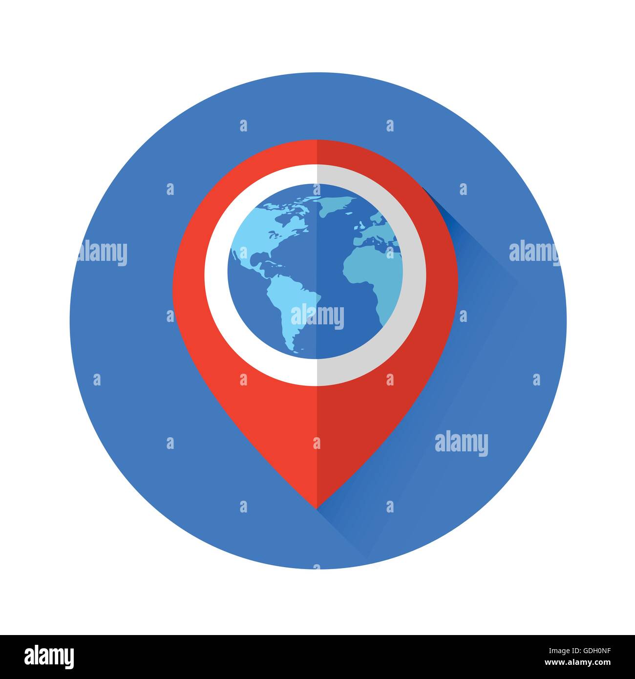 Globe Navigation Marker World Map Icon Stock Vector Image & Art - Alamy