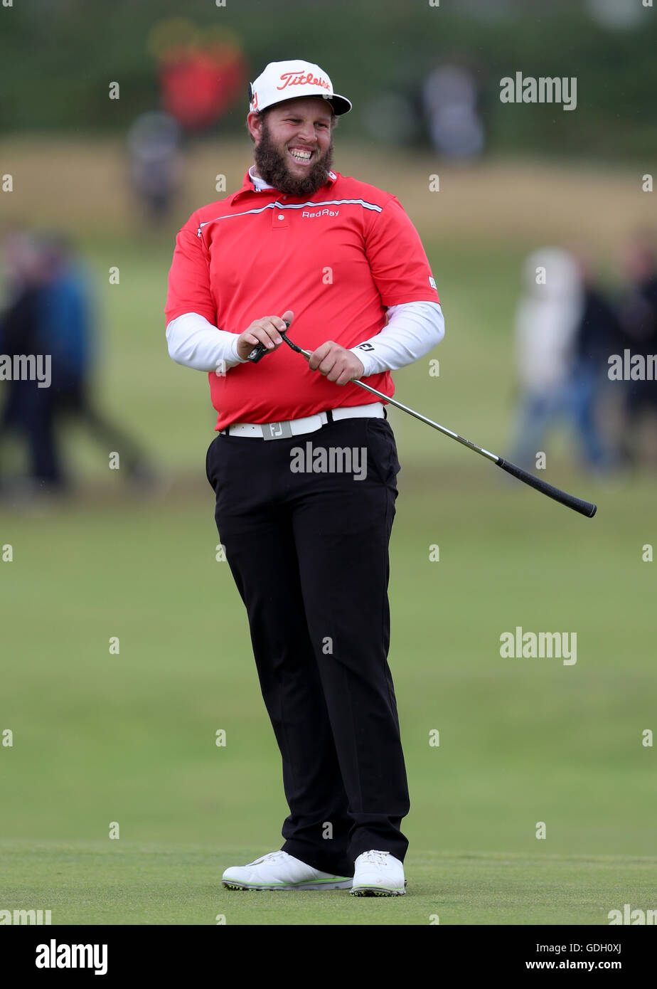 England's Andrew Johnston on the 12th hole during day three of The Open ...