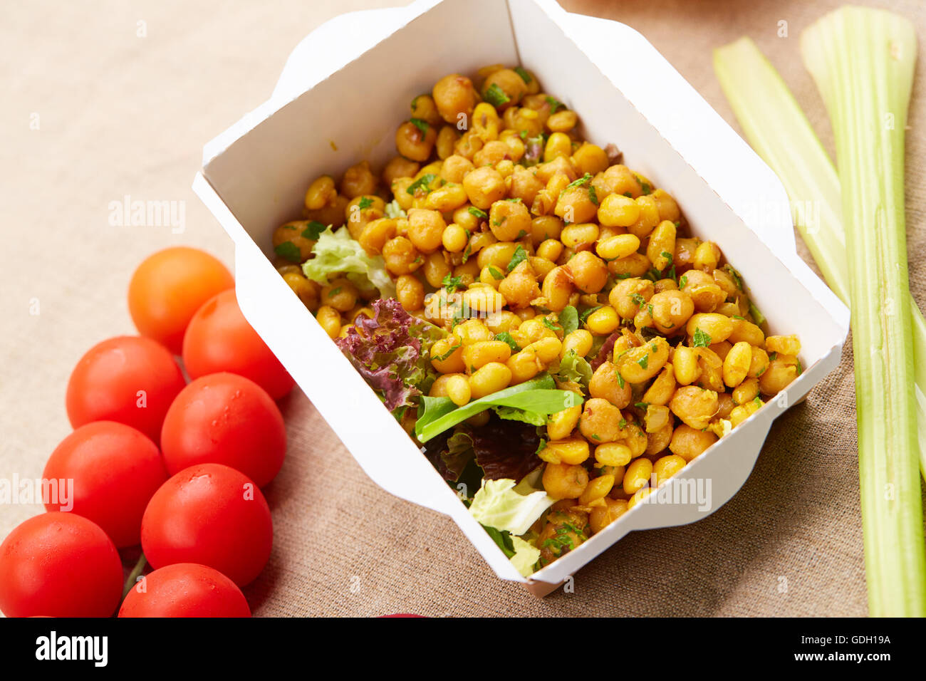 beans and vegetables with turmeric Stock Photo - Alamy