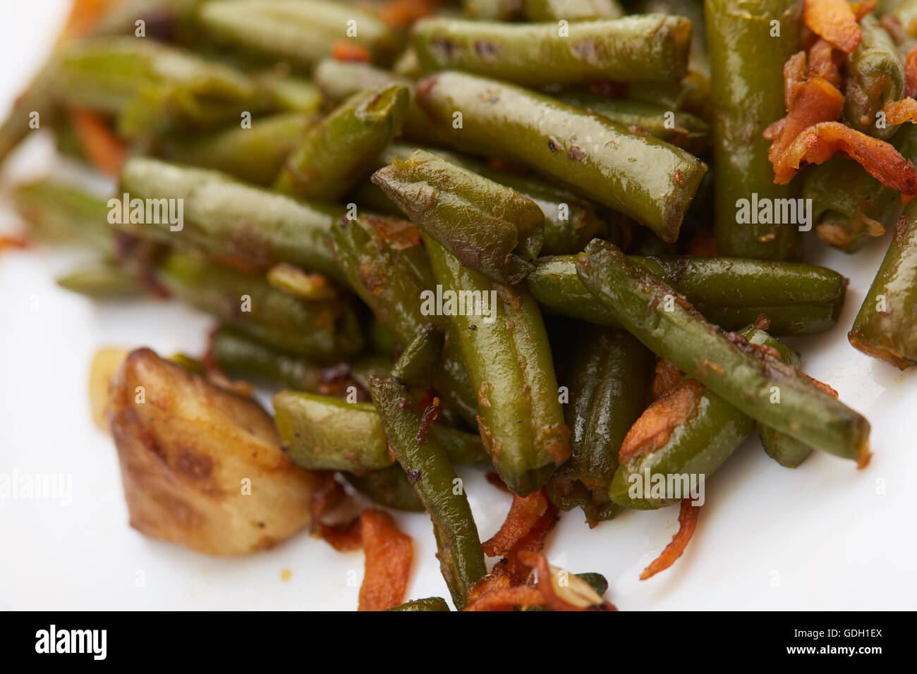 stewed green beans closeup Stock Photo - Alamy