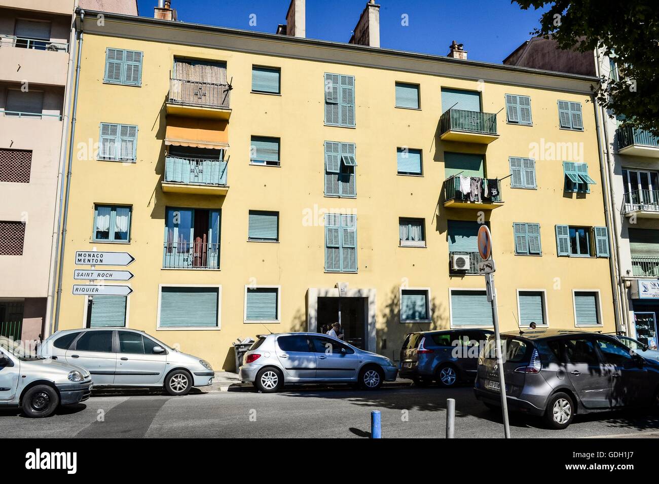 An apartment block at 62 Route de Turin, Nice, where Mohamed Lahouaiej ...
