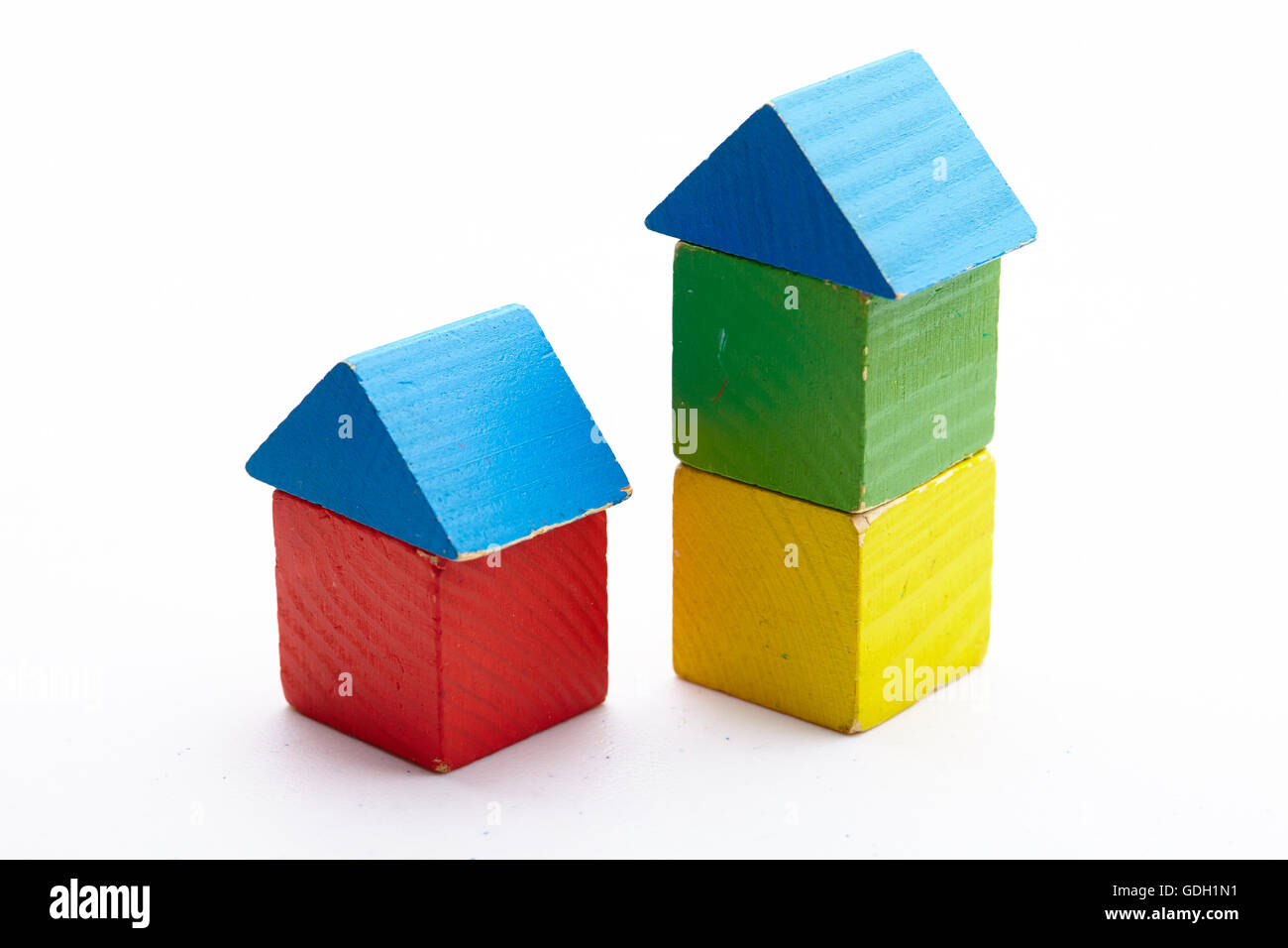 House made of wooden blocks Stock Photo - Alamy