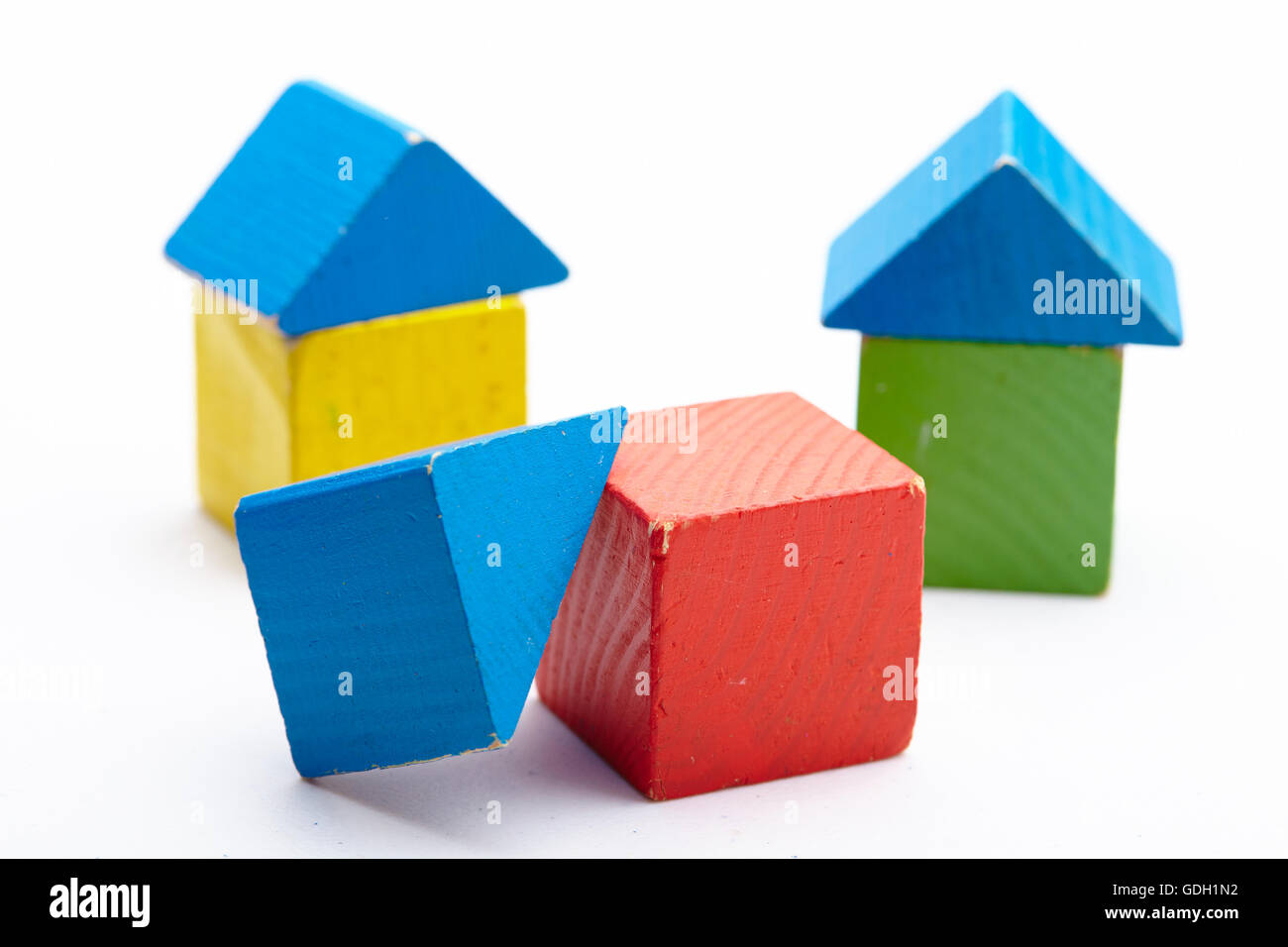 House made of wooden blocks Stock Photo - Alamy