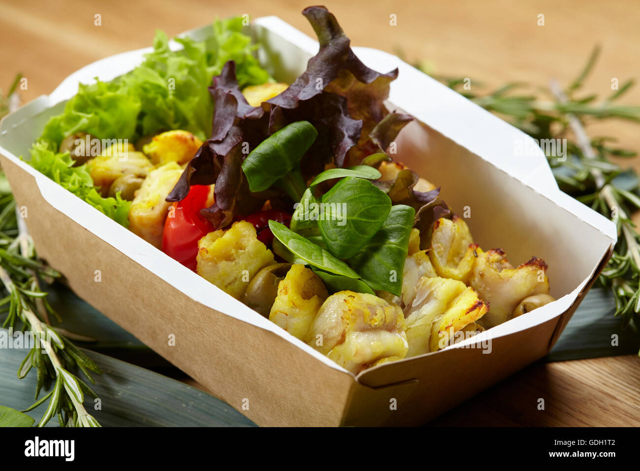 natural healthy food for breakfast fish with vegetables Stock Photo - Alamy