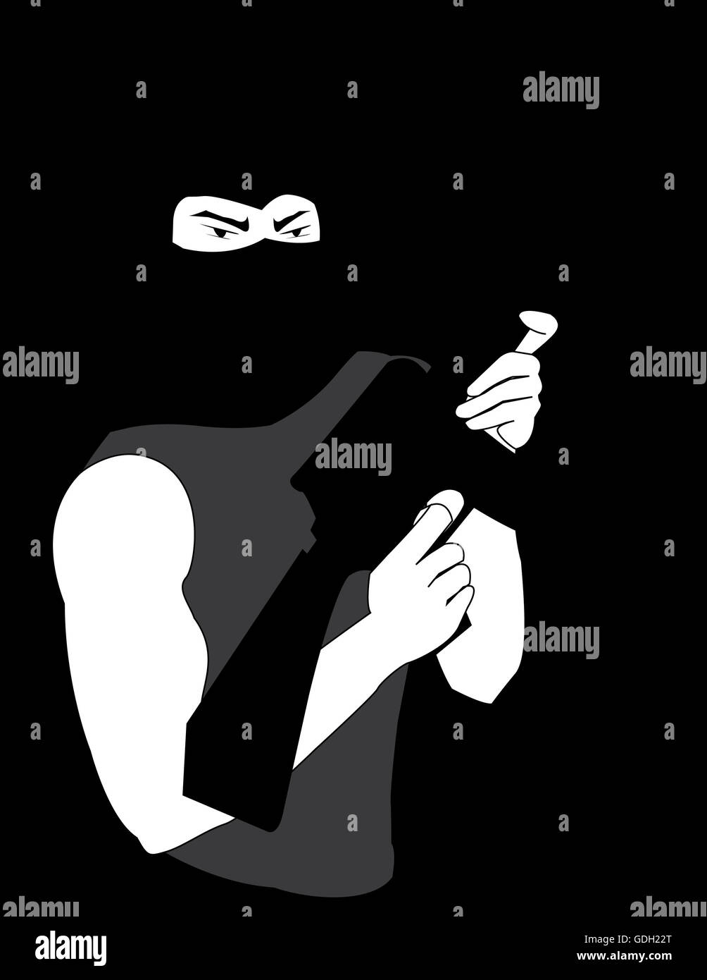 Gunman mask hi-res stock photography and images - Alamy