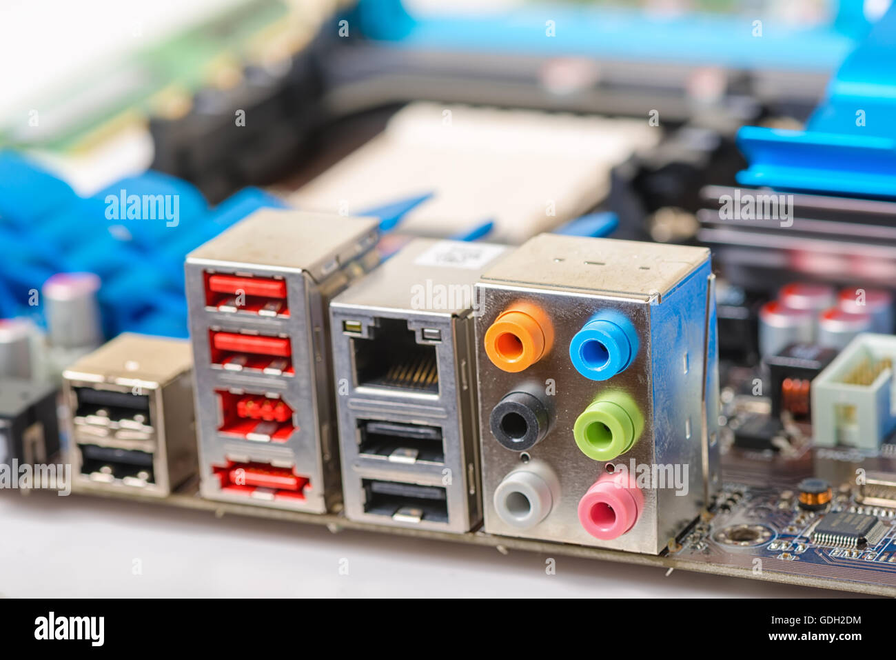 concept of repair and assembly sockets motherboard, close up Stock ...