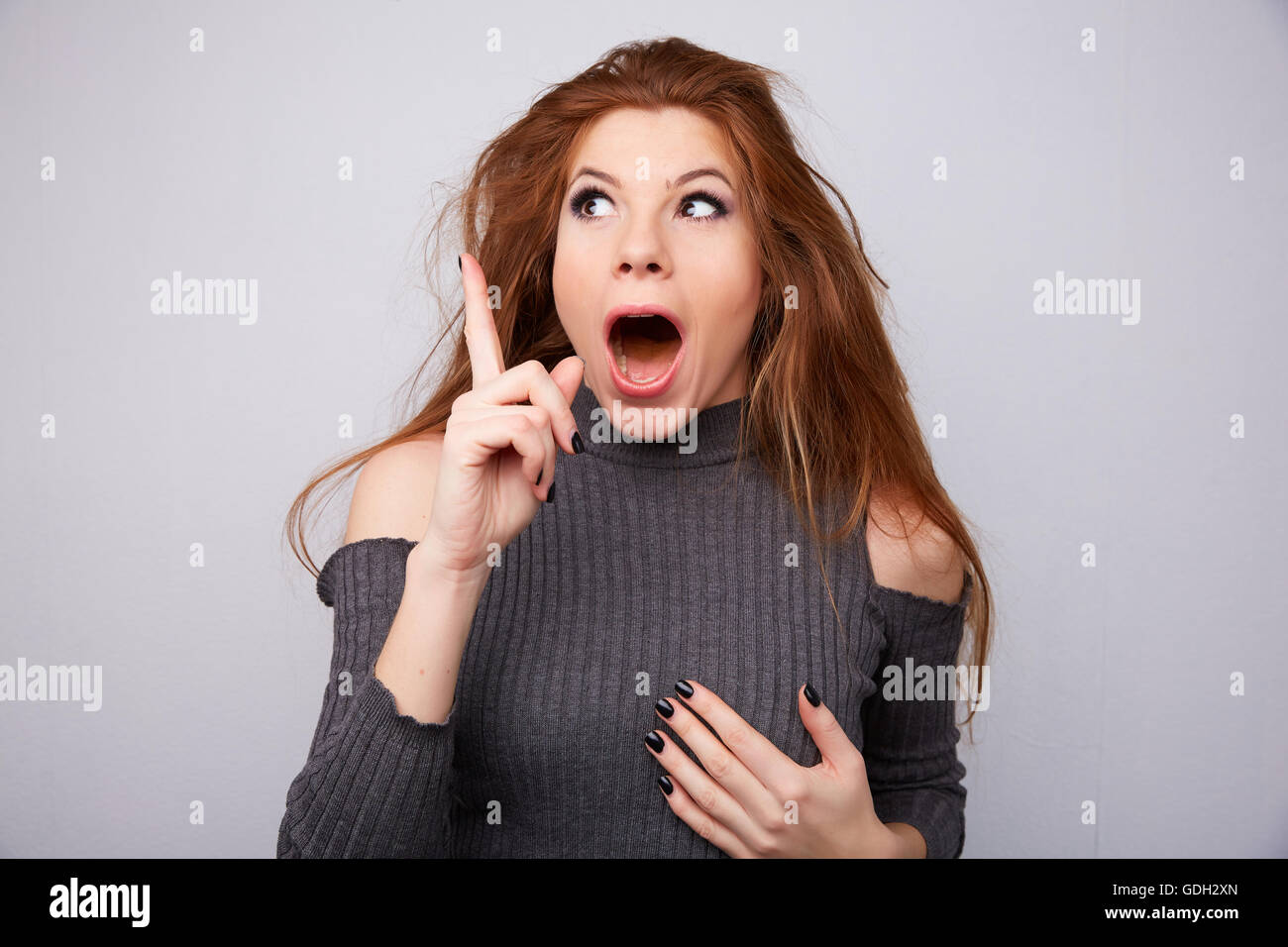 girl had an idea Stock Photo - Alamy