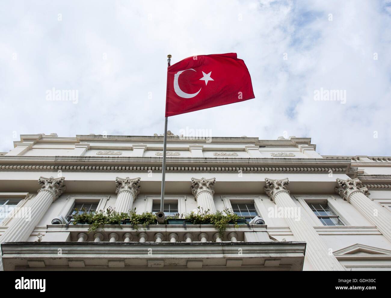 A general view of the Turkish Embassy in central London, as the Turkish ...