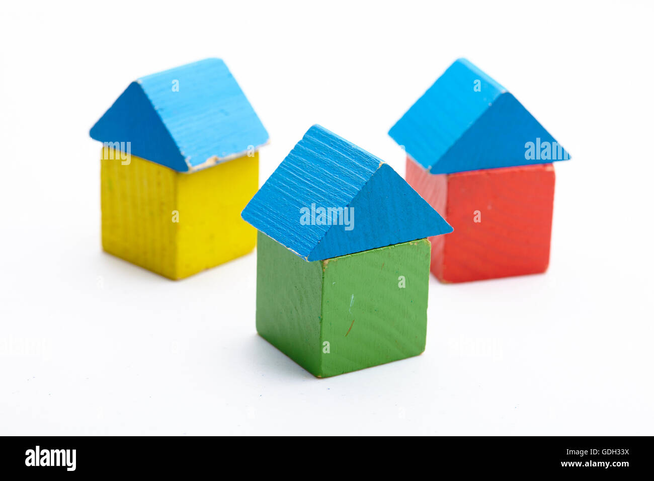 House made of wooden blocks Stock Photo - Alamy