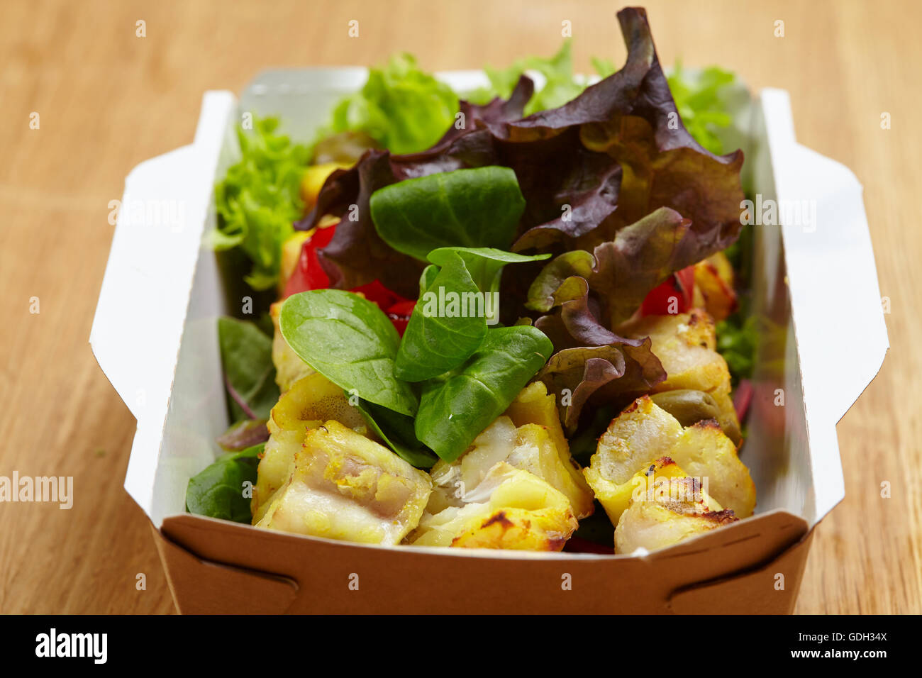 natural healthy food for breakfast fish with vegetables Stock Photo - Alamy