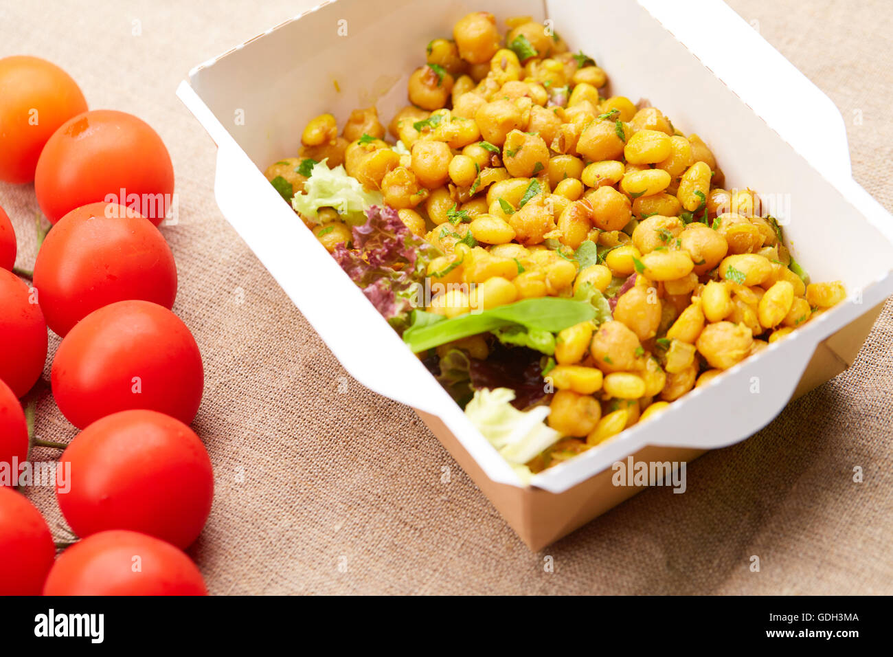 beans and vegetables with turmeric Stock Photo - Alamy