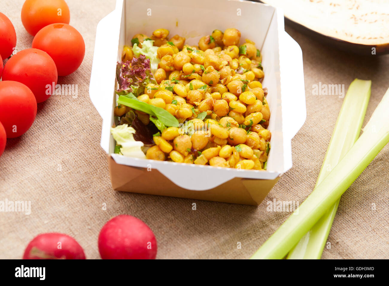 beans and vegetables with turmeric Stock Photo - Alamy