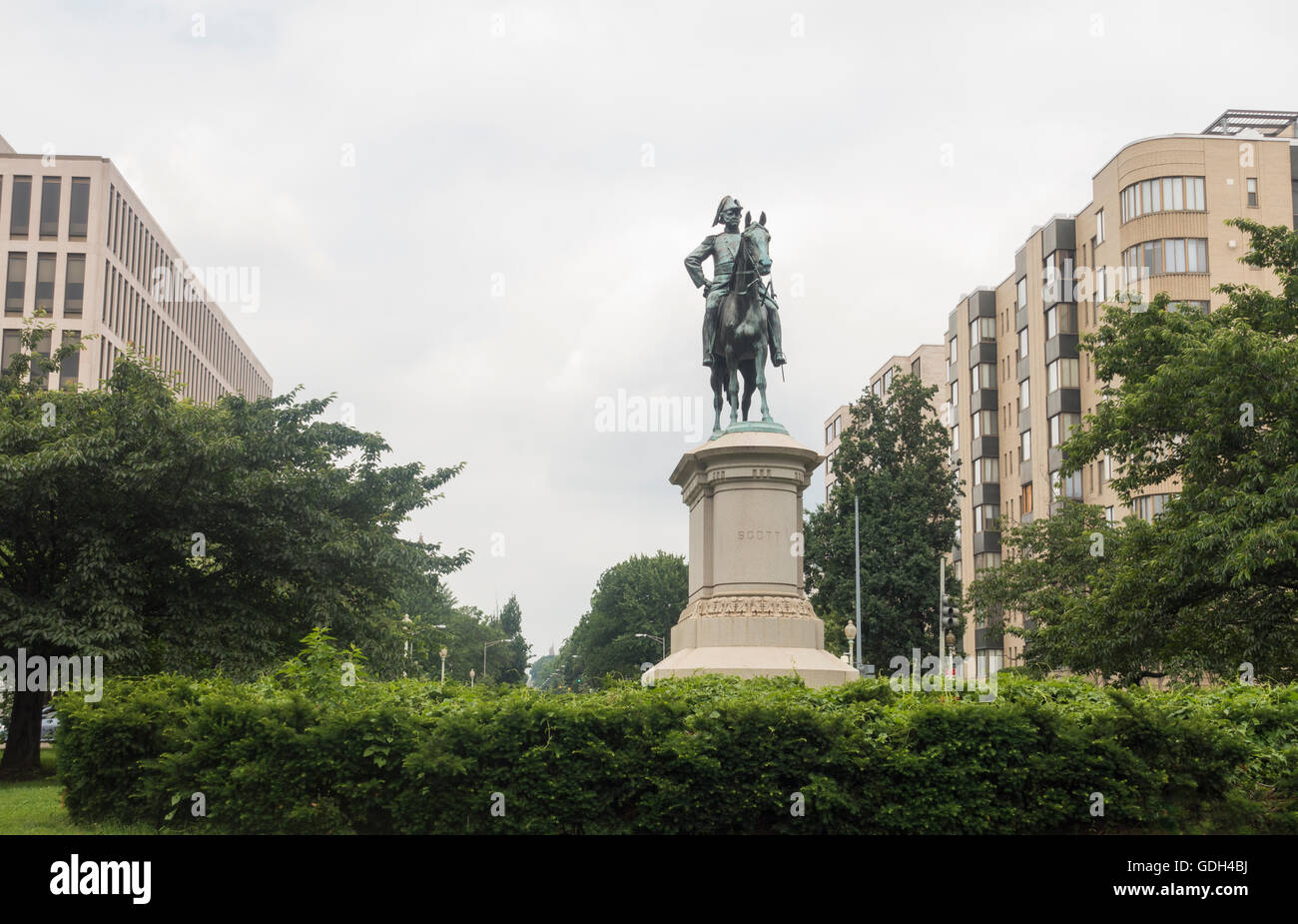 Winfield scott statue scott circle hi-res stock photography and images ...
