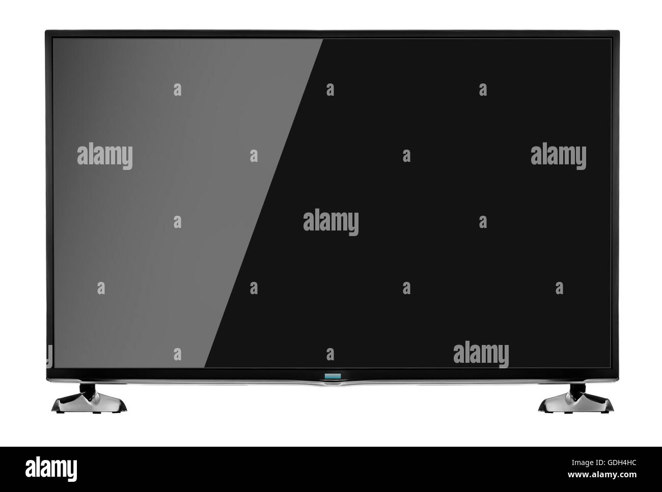 Modern blank flat screen TV set. Isolated on white background Stock ...