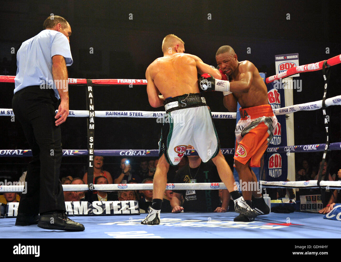 Terry Flanagan (left) in action against Mzonke Fana during their WBO ...