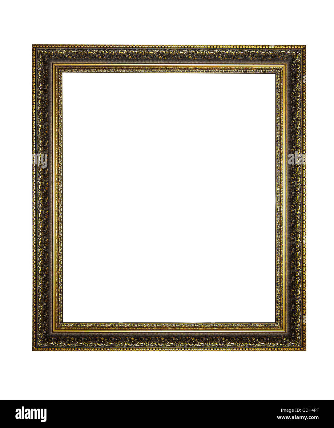 Gold frame on white hi-res stock photography and images - Alamy
