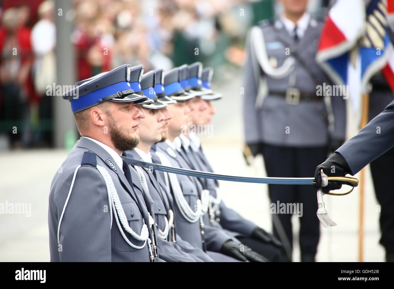 Warsaw, Poland. 16th July, 2016. Police officers are honoured during ...