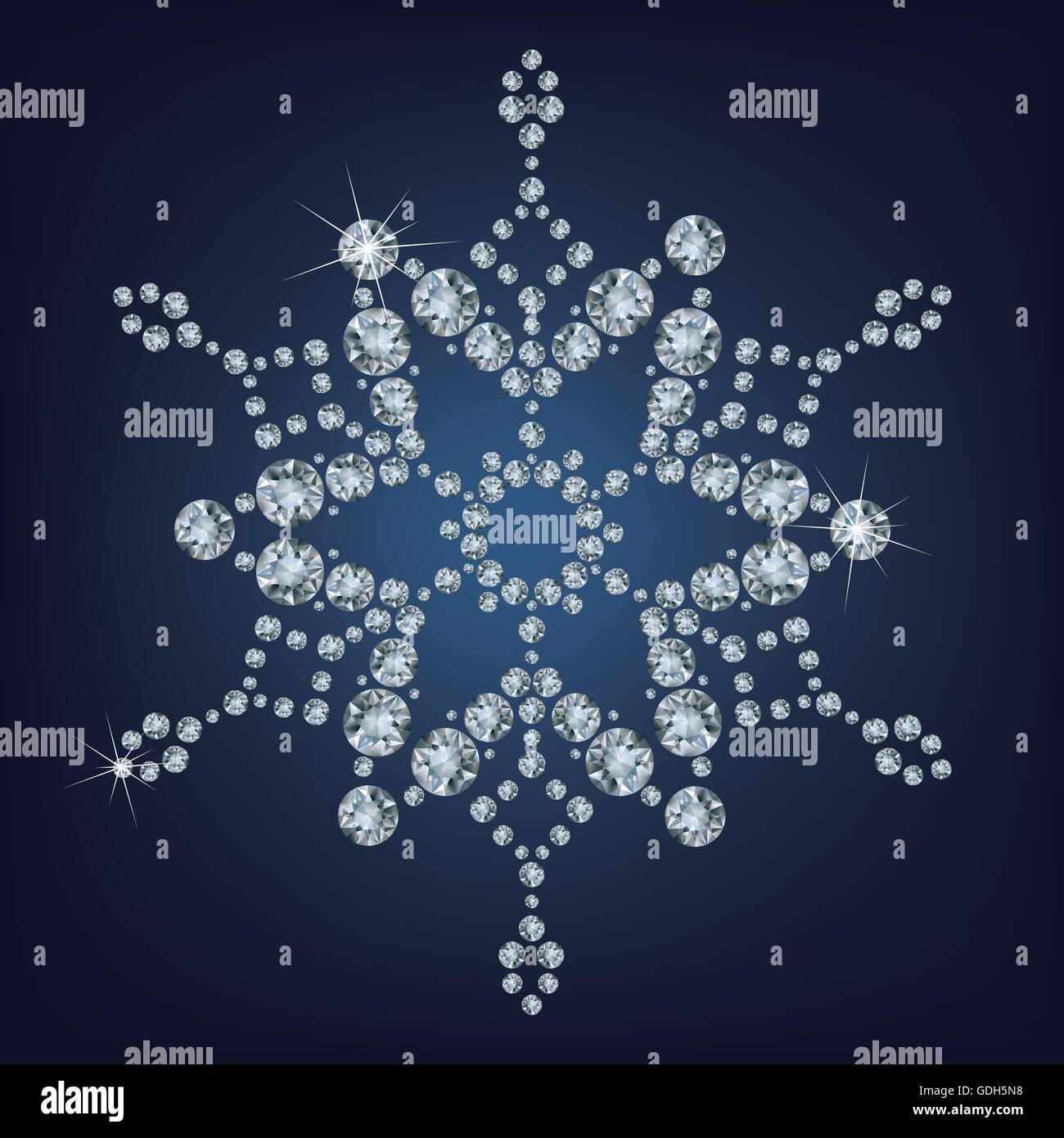 Snowflake made a lot of from diamonds Stock Vector Image & Art - Alamy