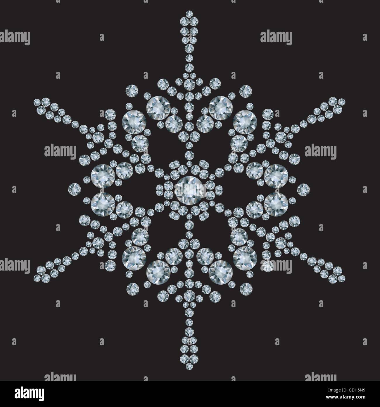Snowflake made a lot of from diamonds Stock Vector Image & Art - Alamy