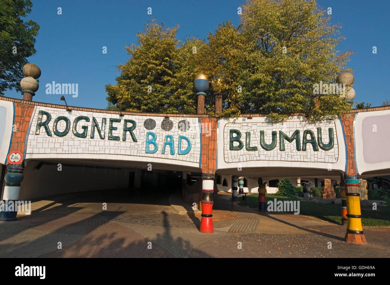 Main entrance to Rogner Bad Blumau hotel complex, designed by architect ...