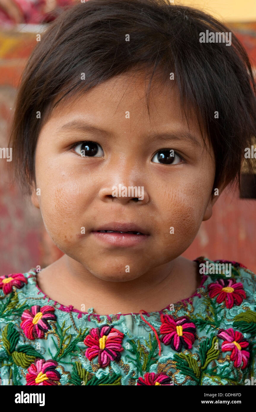 Girl, portrait, Antigua, Guatemala, Central America Stock Photo - Alamy