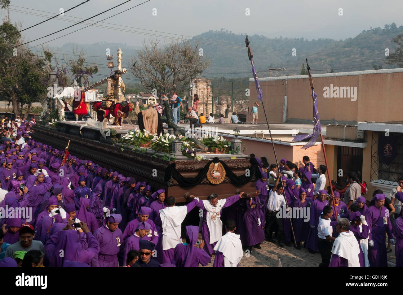 Holy Week Procession, Antigua, Guatemala, Central America Stock Photo ...
