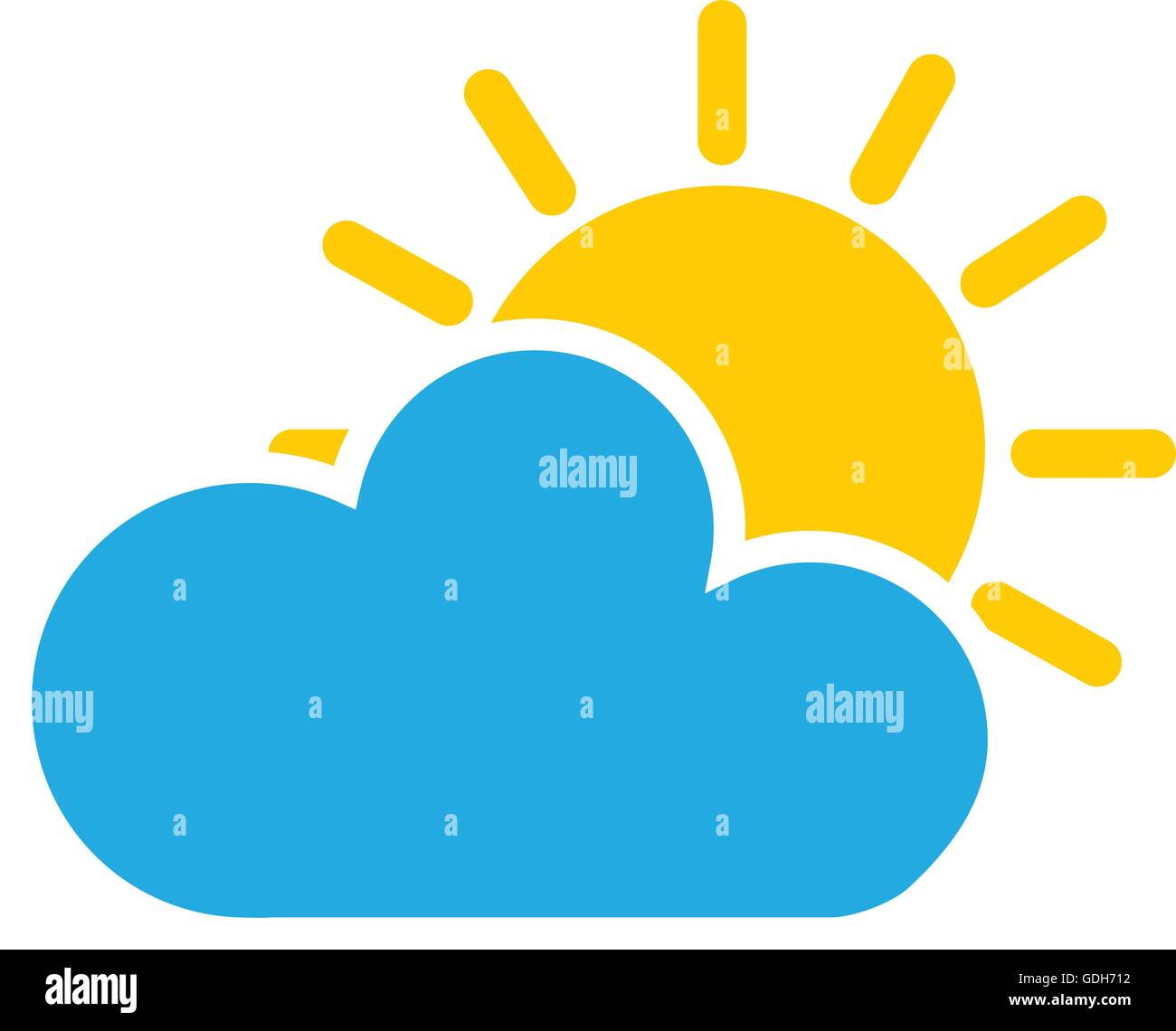 sun cloud icon Stock Vector Image & Art - Alamy
