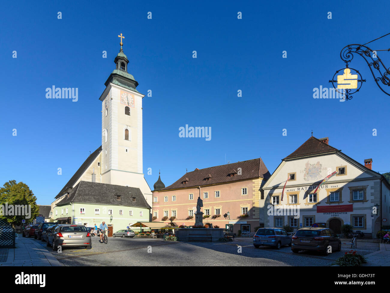 Grein: Town square with the Old Town Hall ( with City Theatre ) and ...