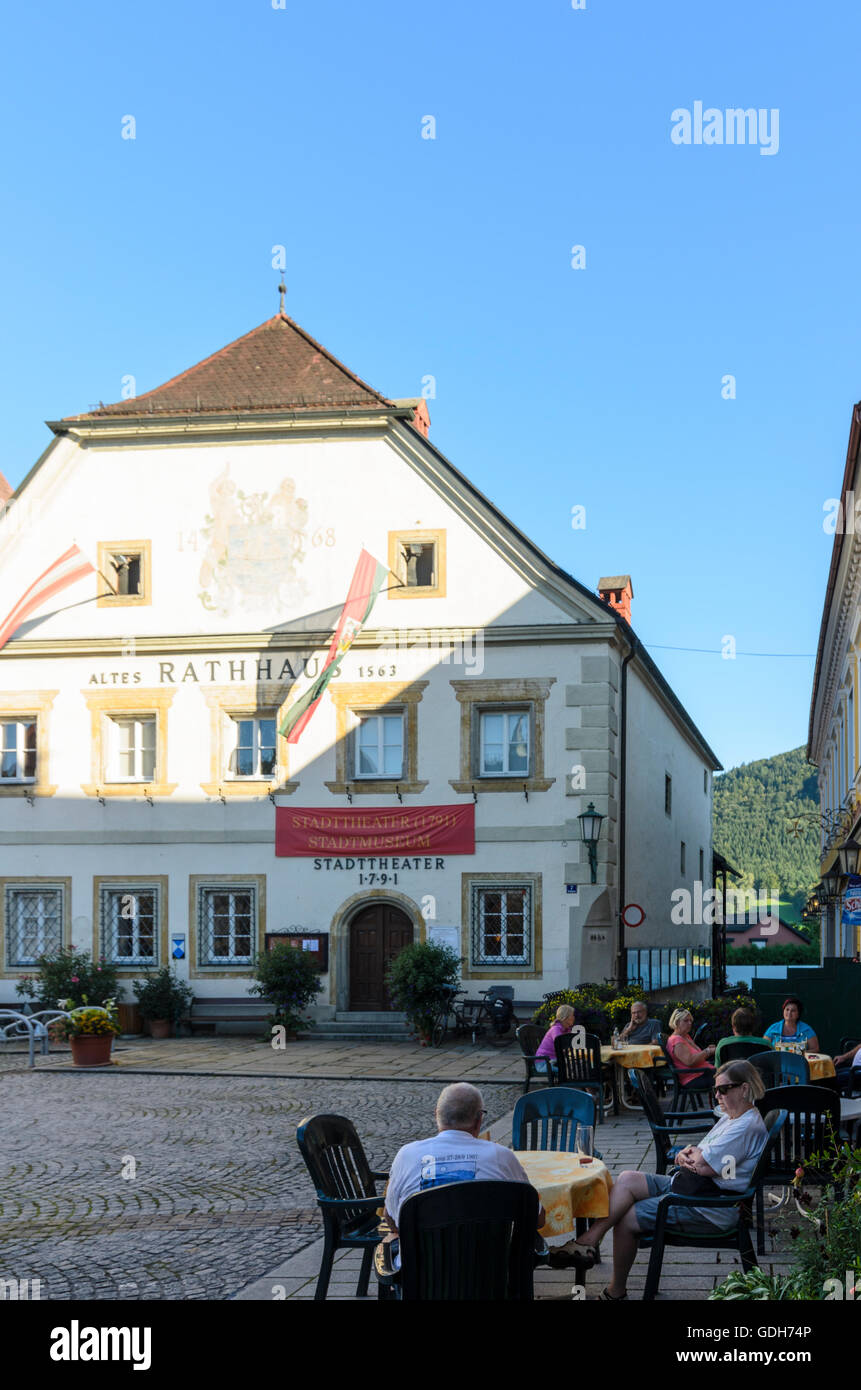 Grein: Town square with the Old Town Hall ( with City Theatre ...