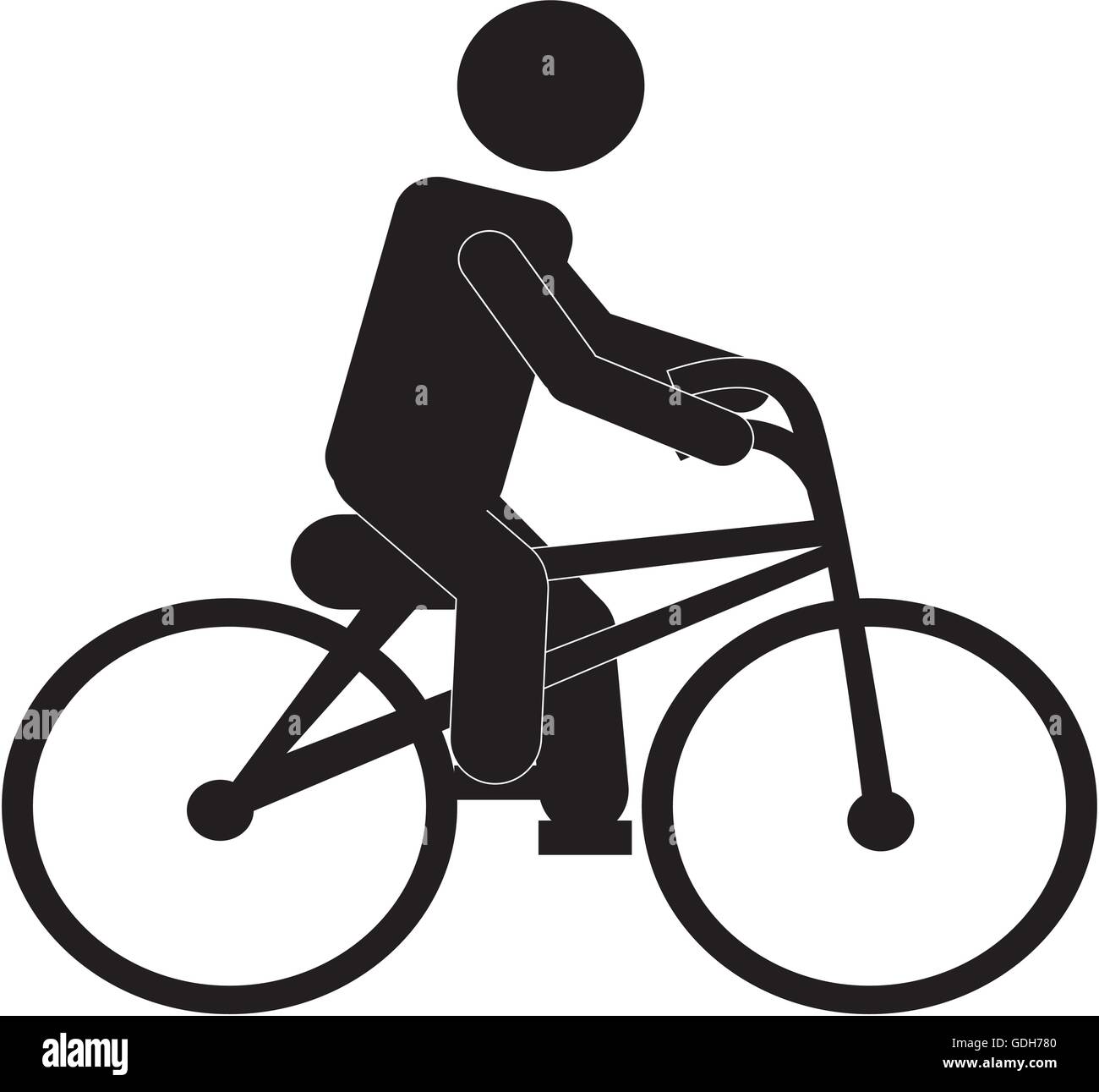 man riding bike Stock Vector Image & Art - Alamy