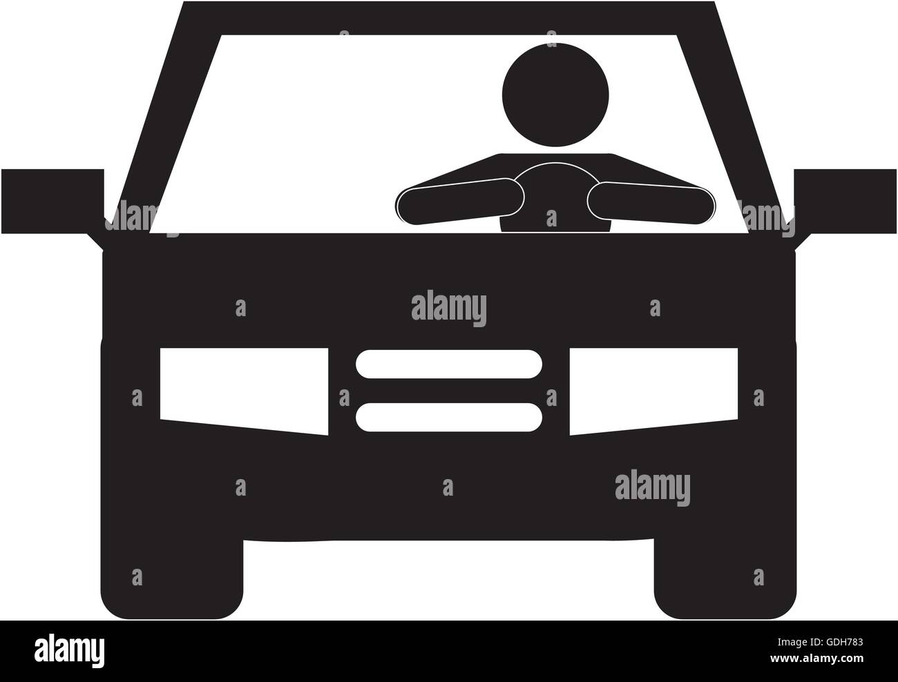 man driving car Stock Vector Image & Art - Alamy